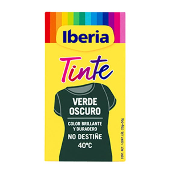 Tinte Ropa Verde Oscuro IBERIA Tintes para ropa precio | ARENAL.COM