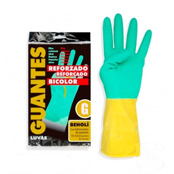 Guante Bicolor Reforzado Talla Grande CUATROGASA Guantes precio ...