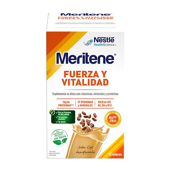 Fuerza Y Vitalidad Sobres MERITENE Complemento alimenticio café ...
