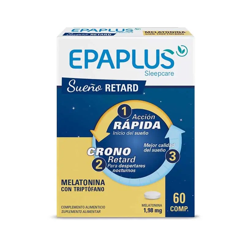 Melatonina Y Triptófano Forte Retard 1.98 Mg 60 Comprimidos EPAPLUS ...