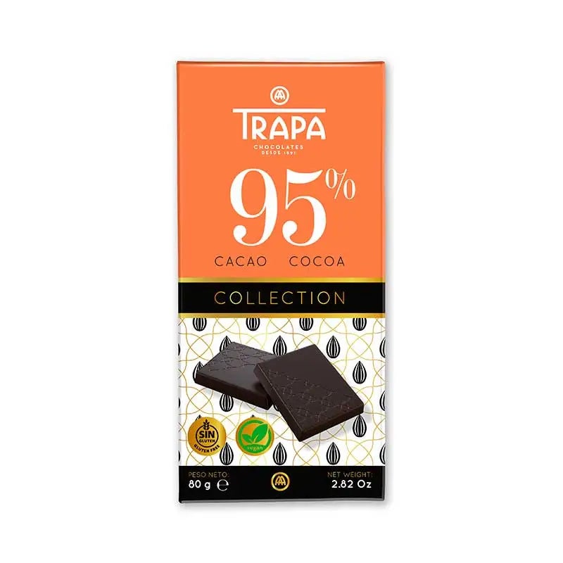 Chocolate Collection Noir 95% 80 Gr TRAPA Chocolates precio | ARENAL.COM